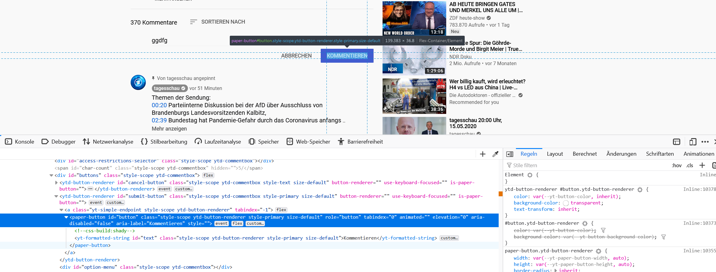 auf YT bestimmten Button anpassen ? - Individuelle Anpassungen - camp ...