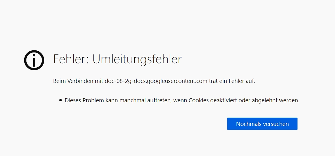 Fehler: Umleitungsfehler - Firefox Allgemein - camp-firefox.de