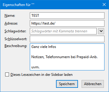 Beschreibung/Notizen verschwunden - Firefox Allgemein - camp-firefox.de