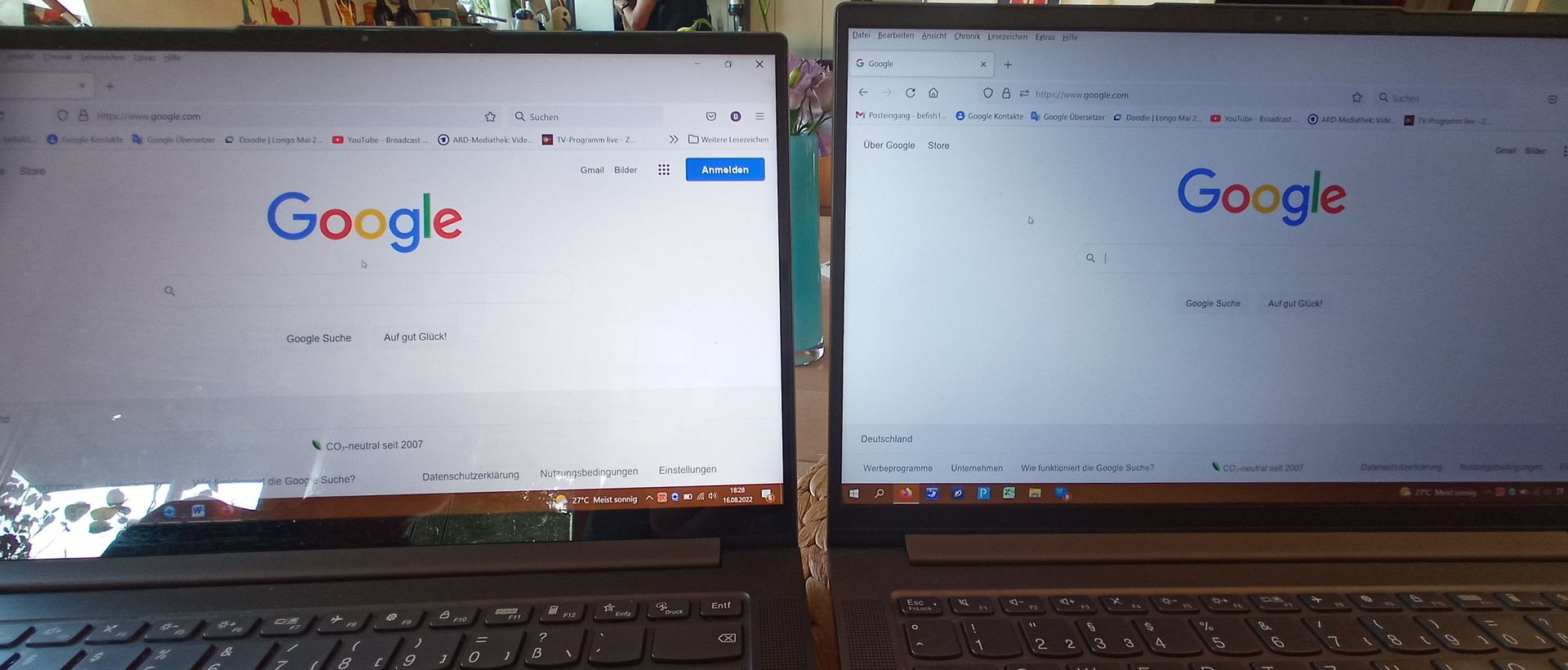 Zwei unterschiedliche Ansichten auf Geräten / Firefox - Firefox ...