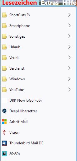 Abstände im Lesezeichen-Menü - Individuelle Anpassungen - camp-firefox.de