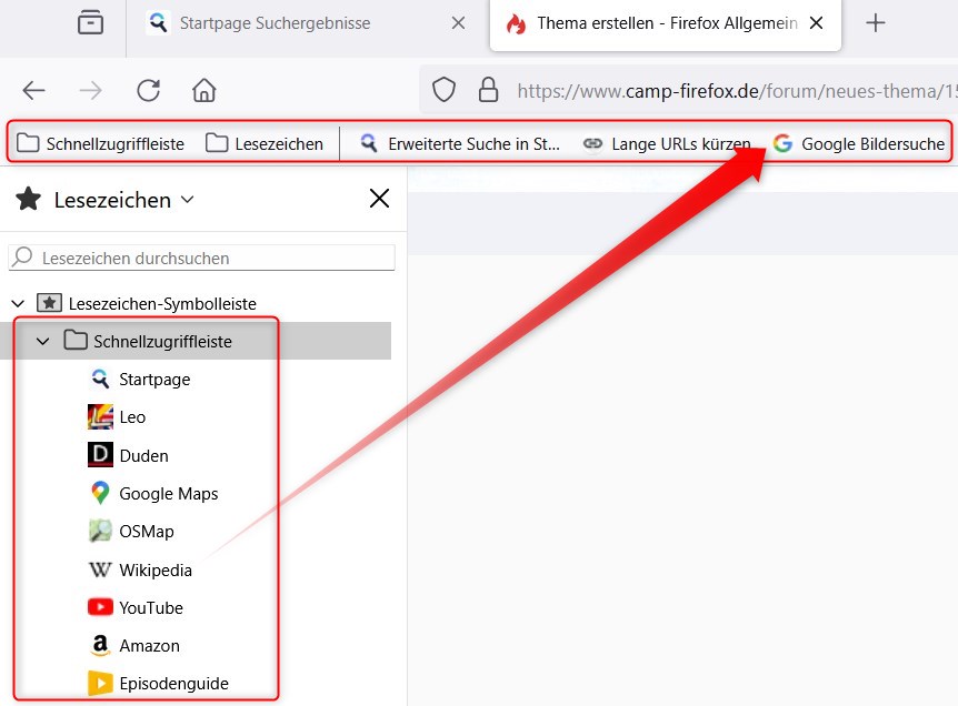 Schnellzugriffleiste - Firefox Allgemein - camp-firefox.de