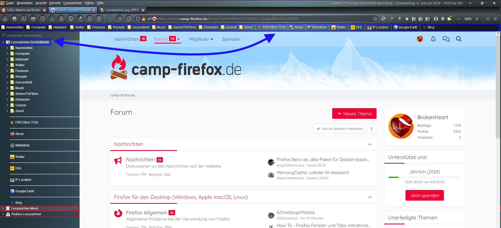 Schnellzugriffleiste - Firefox Allgemein - camp-firefox.de