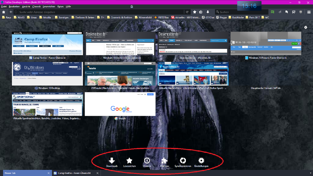 Firefox Schnellstartleiste anpassen - Individuelle Anpassungen - camp ...